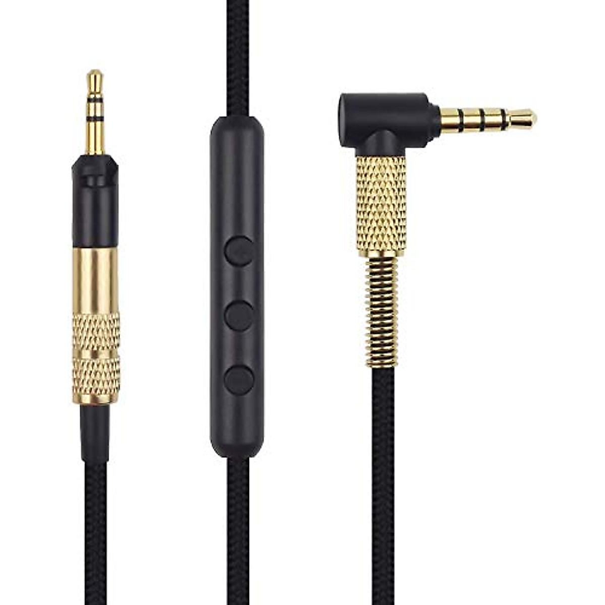 Alitutumao OFC Replacement Audio Cable Extension Cord with Inline Mic Volume Control Compatible with Sennheiser HD598 HD558 HD518 HD598 HD599 HD569 HD579 ATH-M50x Headphones Accessories Cable