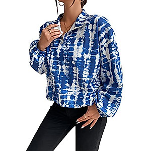 Gdlifecome Womens Half Zip Pullover Long Sleeve Print Sweatshirt Womens all Fashion 2022 Pullover