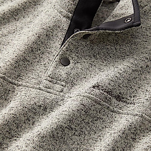 Eddie Bauer Men's Radiator Fleece Snap-Front Pullover, Gray Heather, XX-Large
