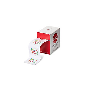 American Greetings Thank You Stickers or Seals, Multi-Colored Text (500-Count)