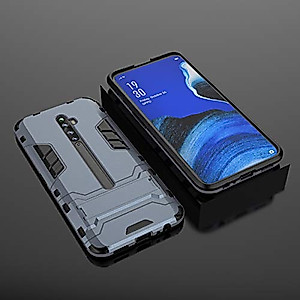 Hybrid Case for Oppo Reno2 F, Shockproof Case for Oppo Reno2 F, Dual Layer Protection Hybrid Rugged Case Hard Shell Cover with Kickstand for Oppo Reno2 F