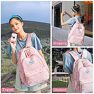 Fitmyfavo Backpack for Girls Elementary Middle School Bookbag Travel Daypacks for Teens Students Durable Laptop Bags