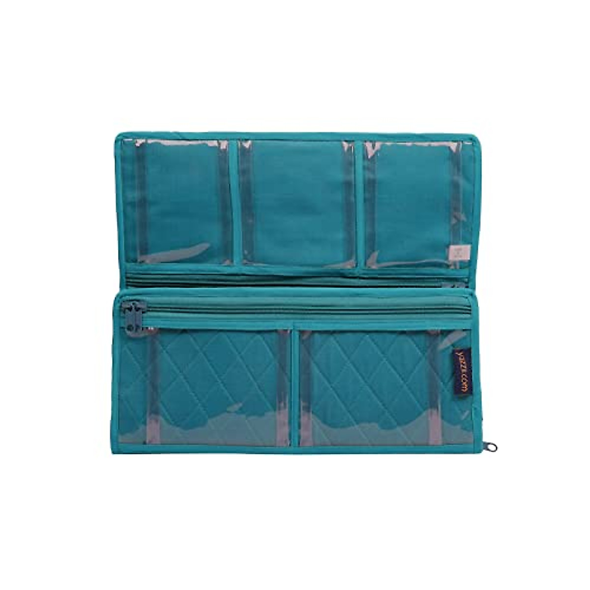 Yazzii Sewing Machine Feet Organizer Bag - Sewing Supply Organizer - Sewing Accessories Organizer with Pockets Aqua