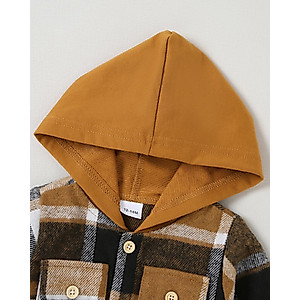 DISAUR Toddler Boy Clothes 12M-5T Plaid Long Sleeve Hoodie Sweatshirt+Letter Print Pants 2PCS Fashion Fall Outfit Sets