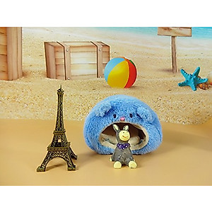 TOPINCN Hamster Bed, Winter Warm Cushion Fleece Hanging Cage Cute Hamster House Pet Nest Cute Cartoon Soft Warm House Hamster Mouse Small Animal Cave Home Hammock (Dark Brown)