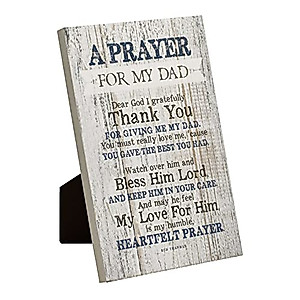 DEXSA Prayer for My Dad Wood Frame Wall Plaque for Father’s Day, Birthday Gift for Dad | Made in USA | Bonus Dad Gift, Father-in-Law Picture Frame | Best Dad Plaque from Son or Daughter | 6x9 inches