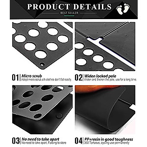 T shirt Clothes Folder Shirt Folding Board Laundry Organizer Easy and Fast for Kid and Adult(Blue&Black)