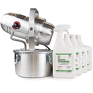 Cedarcide Original Fogging Kit - Covers up to 1800 sq ft Kills and Repels Fleas, Ticks, Ants, Mites and Mosquitoes Indoor Cedar Oil Formula (Fogger + 1 Gallon)