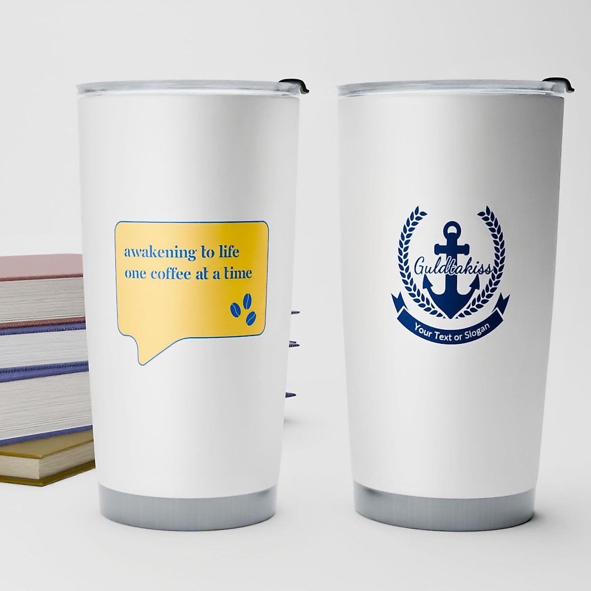 Custom Stainless Steel Tumbler - Personalized 20oz Insulated Drinkware (No Handle) - Travel Mug with Lid and Straw - Upload Your Design, Photo, or Logo - Perfect for Anniversary or Birthday Gifts