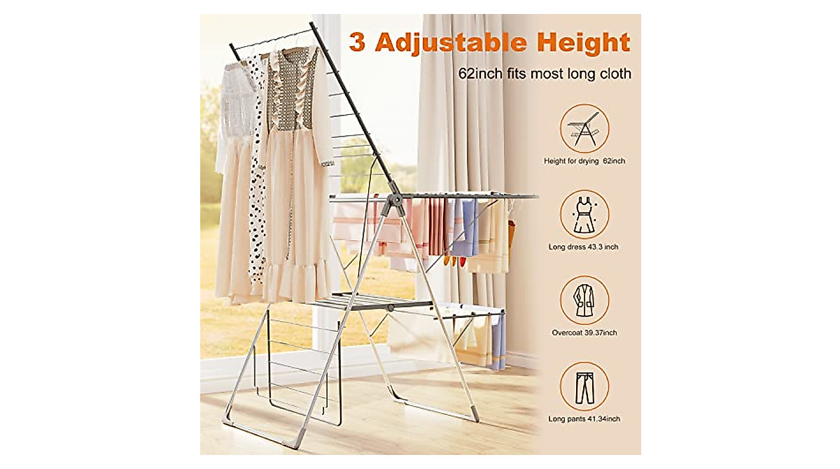 Bigzzia 2-Level Clothes Drying Rack - Space-Saving Solution