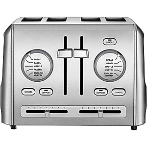 Cuisinart CPT-640P1 4-Slice Custom Select Toaster, Stainless Steel