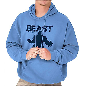 Brisco Brands Beast Gym Fitness Meathead Hoodie Hooded Sweatshirt Men Carolina Blue