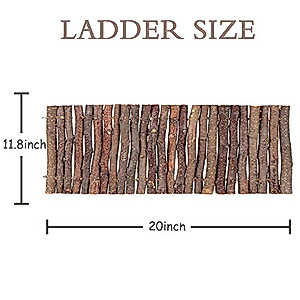 Hamiledyi Bunny Wooden Ladder Guinea Pig DIY Toy Rodents Chewing & Climbing Bridge Chinchillas Cage Tunnel/Hideout/Hut/Ramp/Divider for Small Animal Rat Syrian Hamster Squirrel