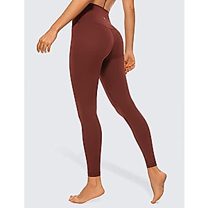 CRZ YOGA Butterluxe Womens Workout Leggings 26.5''- Full Length High Waisted Yoga Pants Buttery Soft Athletic Gym Lounge Jujube Brown Small