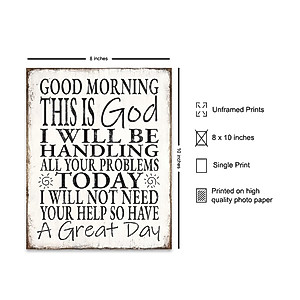 Yellowbird Art & Design Christian Wall Art - God Wall Decor - Religious Gifts for Men Man - Catholic Gift - Inspirational Wall Decor Poster - spiritual Wall Decor - Religion Christianity decoration