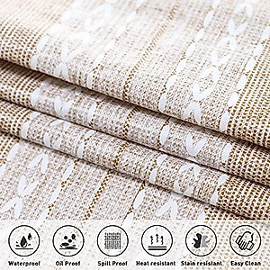 Vonabem 100% Waterproof Rectangle PVC Tablecloth, Vinyl Table Cloth Cover Oil Proof Spill Proof Wipeable Table Cloths for Indoor and Outdoor Use(Brown,52X70IN)