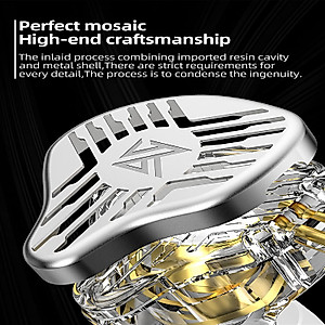 KZ EDS High resolution noise-canceling headphones Professional configuration earphone in-ear monitoring earbuds Portable earpieces Sports and exercise headset (Cyan without mic)