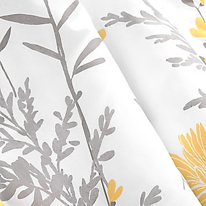 Lush Decor Aprile Throw Blanket, 60" x 50", Yellow & Gray