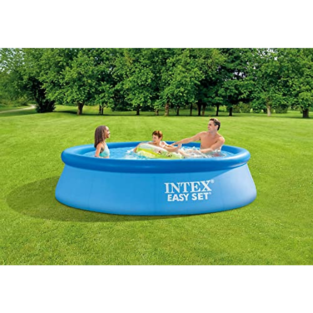 INTEX 28131EH Easy Set 12 Feet x 30 Inch Inflatable Puncture Resistant Above Ground Swimming Pool|Cartridge Filter Pump Included