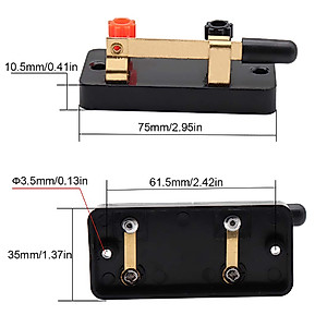 10pcs Lime2018 Single Pole Single Throw Switch:Used For Physics Laboratory,School Electronic Experimenting,great for demos teaching basic principles of electricity & how a simple circuit works