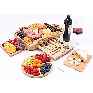 Charcuterie Boards Cheese Boards Set with Knife Set for House Warming Gifts New Home Decor, Anniversary Birthday & Wedding Gifts for Couple, Bridal Shower Gift for Women