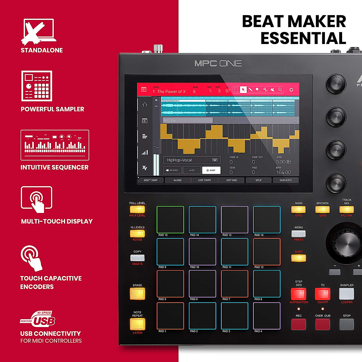 Akai Professional Beat Maker Bundle – MPC One Drum Machine/Sampler and MPK249 MIDI Keyboard Controller