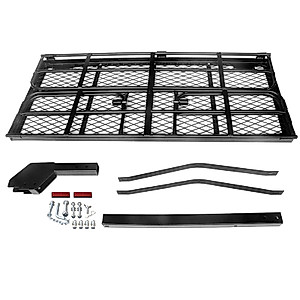 OKLEAD 500 Lbs Heavy Duty Hitch Mount Cargo Carrier 60" x 24" x 14.4" Folding Cargo Rack Rear Luggage Basket Fits 2" Receiver for Car SUV Camping Traveling
