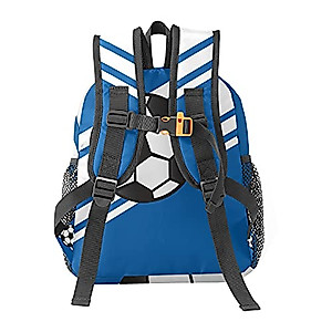 Eiis Soccer Ball Sports Royal Blue Personalized School Backpack for Kid-Boy /Girl Toddler Daypack Kindergarten Travel Bookbag