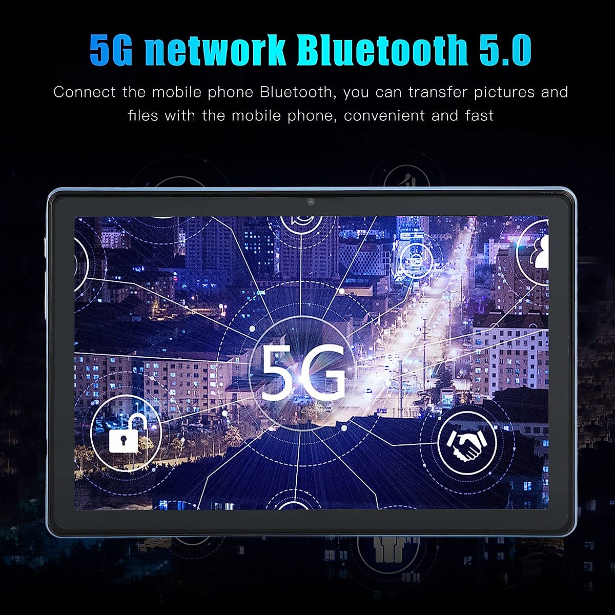 MAVIS LAVEN Callable Tablet, Dual Band Tab with 10-Core 5G WiFi Processor for Home (US Plug)