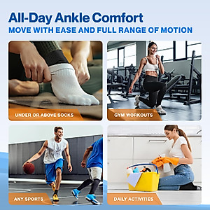 Modvel Foot & Ankle Brace Socks for Sprained Ankle Compression Sleeve - Plantar Fasciitis Relief Brace, Foot Support for Women & Men - Tendonitis & Arthritis Foot Sleeve, Stabilizing Ankle Wrap
