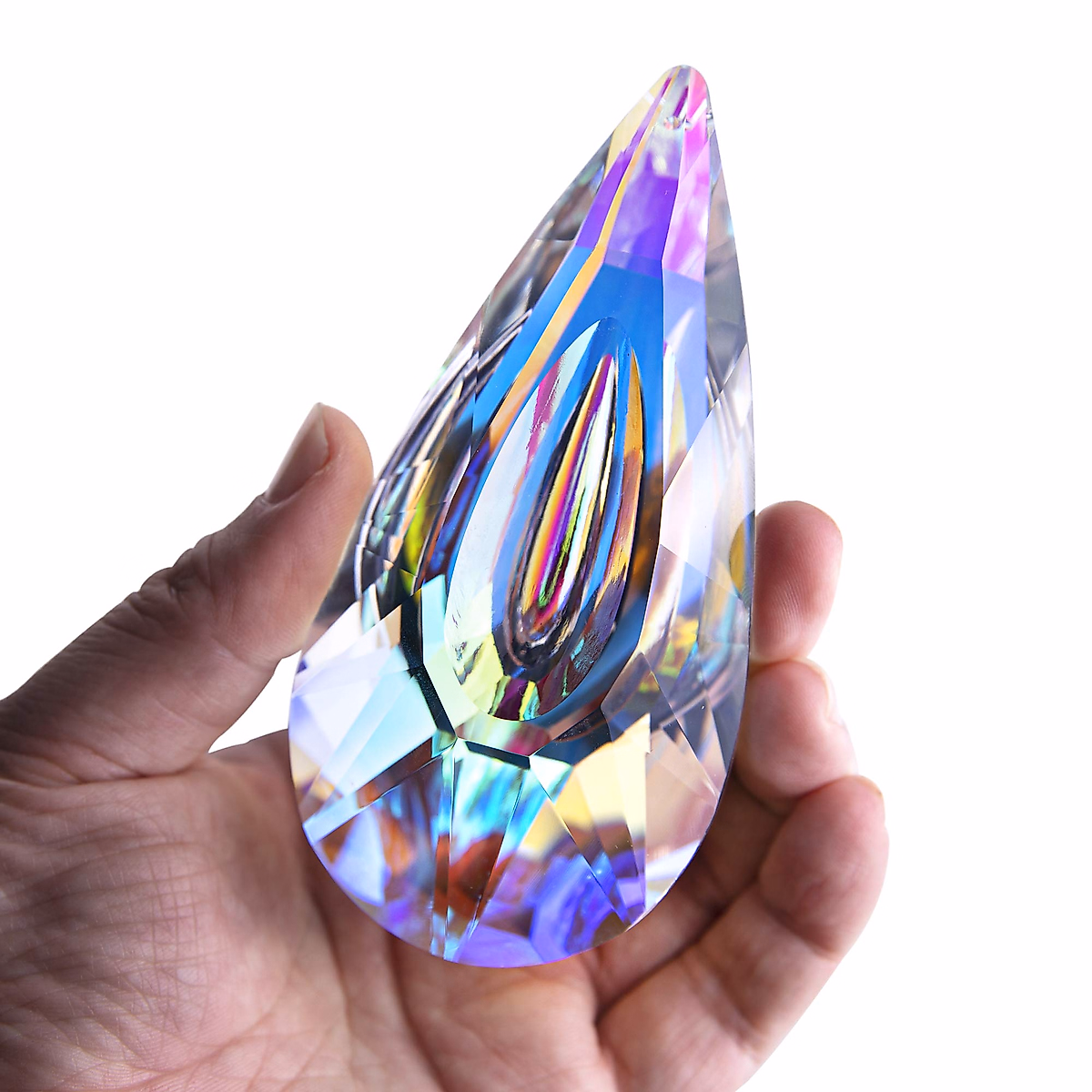 120mm Crystal Prism Suncatcher Window Hanging Sun Catchers AB Colored Crystals Faceted Prism Rainbow Maker Pendant