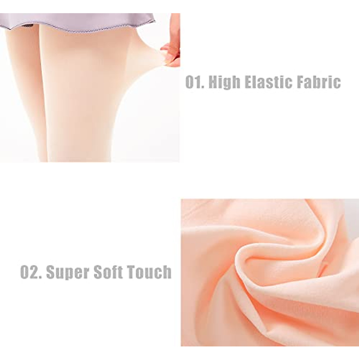 MdnMd Soft Girls Toddler Ballet Dance Tights Footed Ballet Legging Stocking Pantyhose 1 Pairs (White, Child Age 2-4)