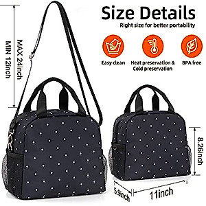 Hanzapor Carry on Garment Bag for Women with Detachable Strap (Polka Dots)