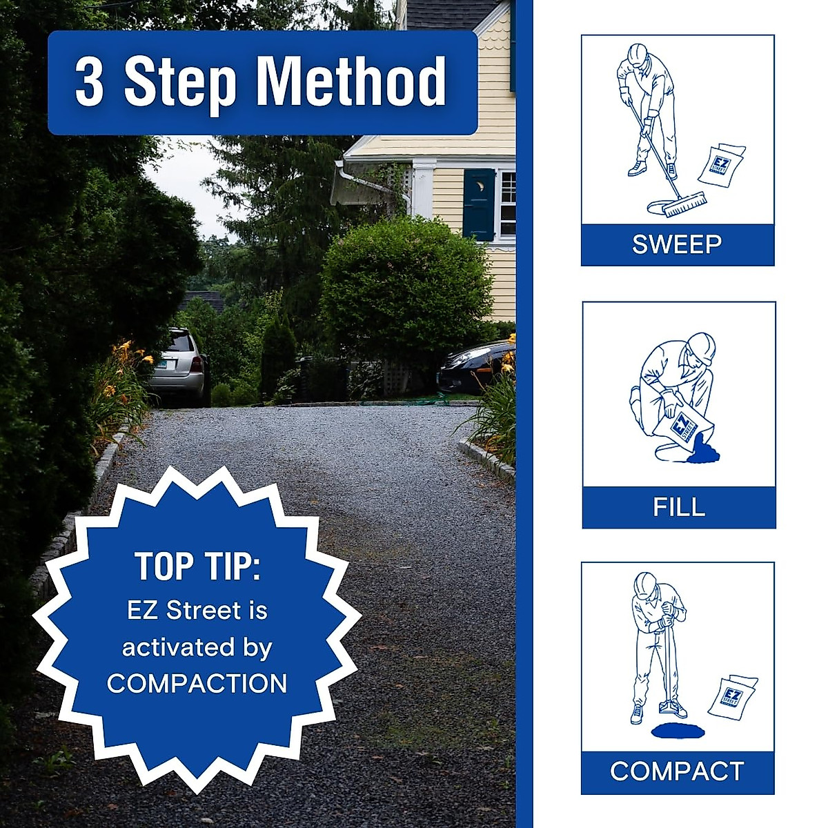 EZ Street EZ50 Asphalt Cold Patch Pothole Repair, 50-Lbs. - Quantity 1