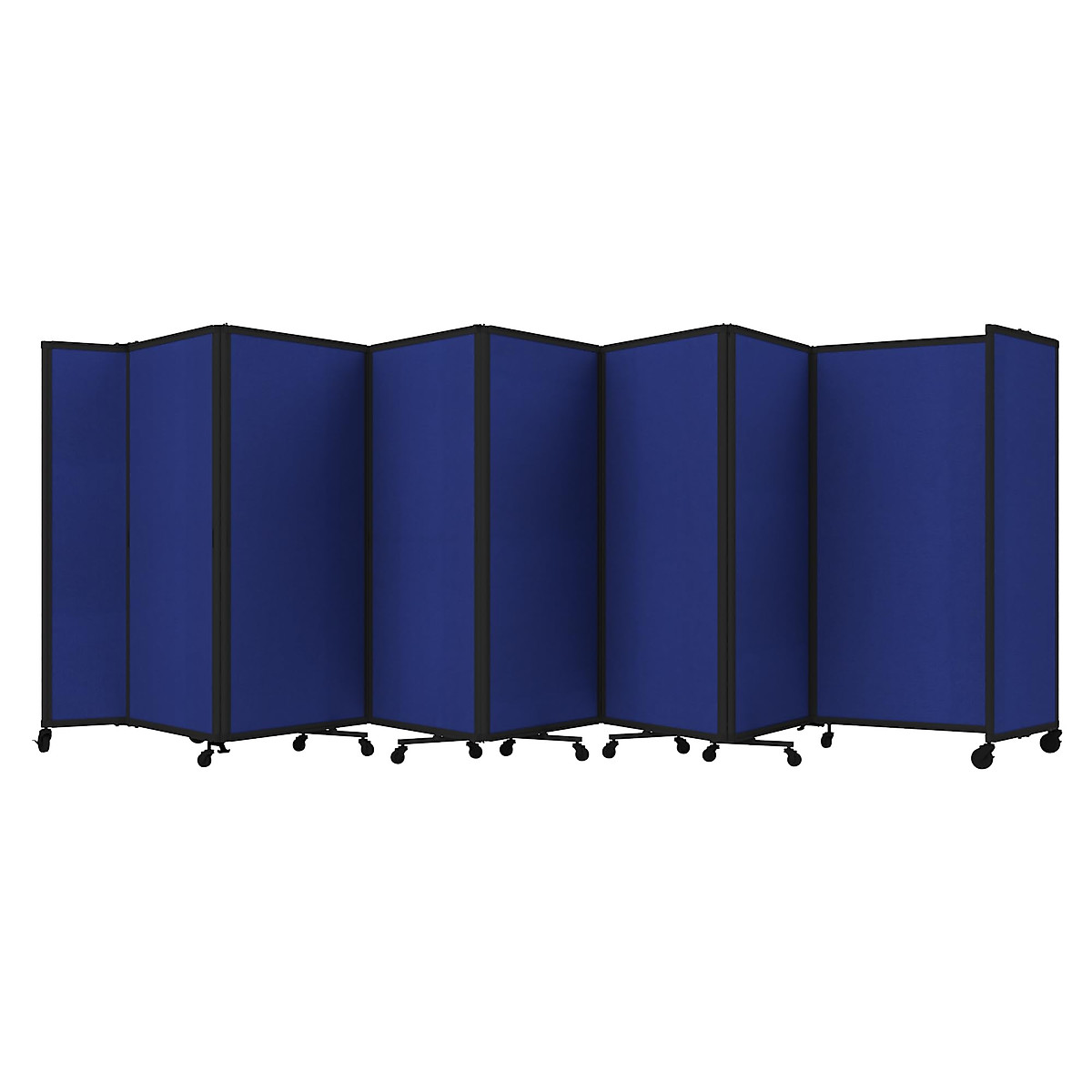 Versare Room Divider 360 Portable Wall Partition | Folding Panels | Large Freestanding Divider | Locking Wheels | Temporary Room Separator