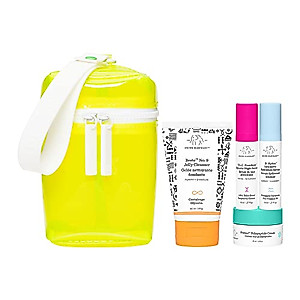 Drunk Elephant Littles Night Out Evening Skin Kit – Night Skin Care Set. Beste No. 9 Jelly Cleaner, T.L.C. Framboos Glycolic Night Serum, B-Hydra Intensive Hydration Serum, Protini Peptide Cream