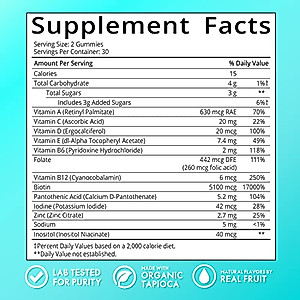 SugarBear Vitamins (Beauty Bears) Vegan Hair Gummy Vitamins with Biotin, Vitamin D, Folic Acid + Women's Multivitamins for Hair, Skin & Nails + Gift