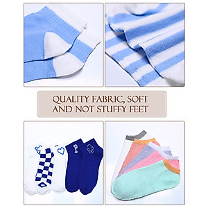 Mumufy 100 Pairs Women Low Ankle Socks Low Cut No Show Socks Fruits Animals Funny Dog Cat Cow Cute Socks for Women Ladies Gifts