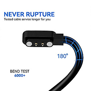 warmartter 3.3FT Smart Watch Charger Magnetic, USB Charging Cable for YAMAY VeryFitPro SW023 ID205L SW021 ID205U ID205S SW025 Uwatch 3 3S 2 2S