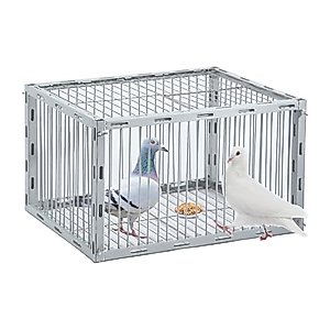 Pigeon Trap with Escape-Proof Design, Pigeon Cage with One-Way Entry, Ideal Pigeon Coop, Chicken and Bird Trap Cage, Portable & Easy Assembly, Unharmful Made of High-Strength Iron and Anti-Rust Paint