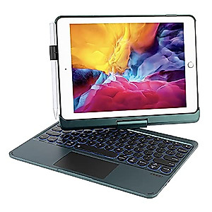 mobee Unitype iPad Keyboard Case for iPad 2018 (6th Gen) - iPad 2017 (5th Gen) - iPad Pro 9.7 - iPad Air 2 & 1 - Thin & Light - 360 Rotatable - Backlit 7 Color - iPad Case with Keyboard (9.7, Forest)