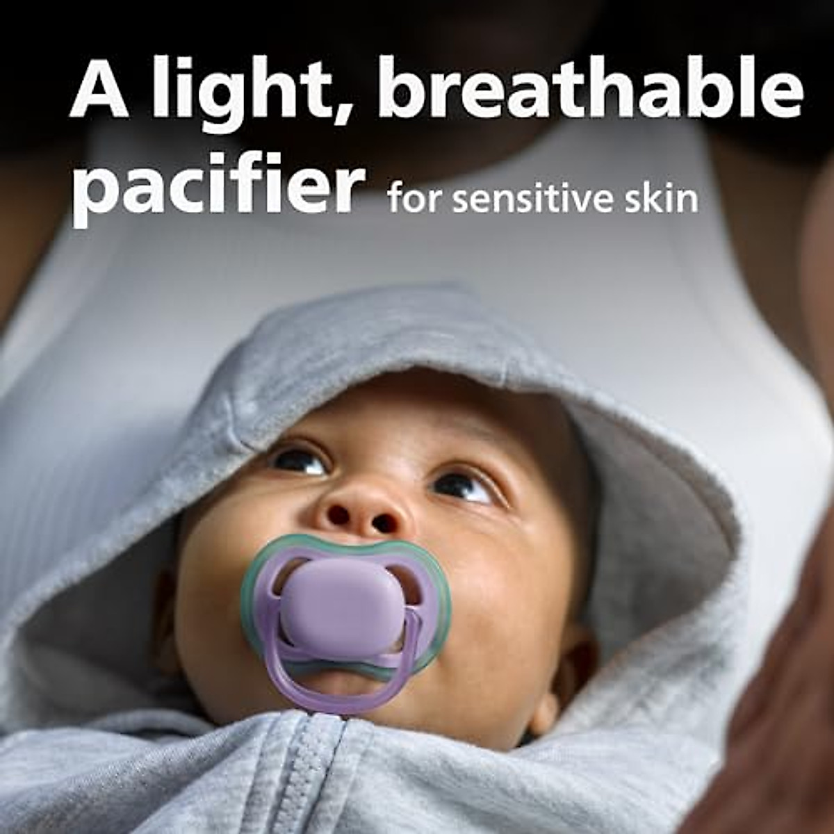 Philips Avent Ultra Air Pacifier - 4 x Light, Breathable Baby Pacifiers for Babies Aged 6-18 Months, BPA Free with Sterilizer Carry Case, SCF085/54