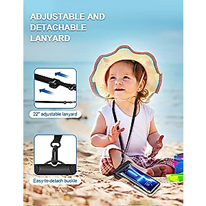 Vuwwey Waterproof Phone Pouch, [Built-in Pocket] Floating IPX8 Waterproof Phone Case with Adjustable Lanyard, Underwater Dry Bag Compatible with iPhone 14 13 12 11 Pro Max and Up to 6.9''- 2 Pack