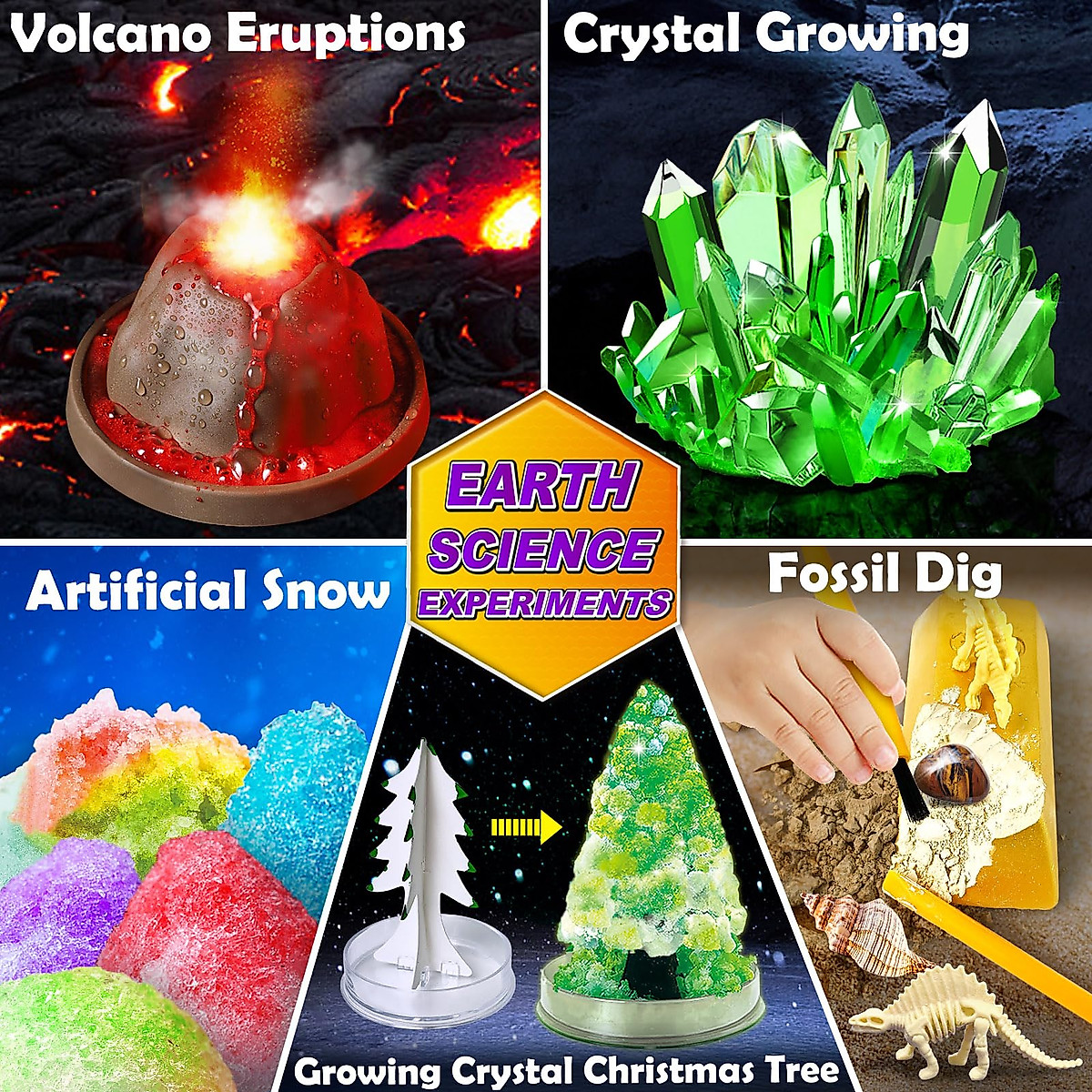 UNGLINGA 150 Experiments Science Kits for Kids, S.T.E.M Project Educational Toys for Boys Girls Birthday Gifts Ideas, Volcano, Chemistry Lab Scientific Tools Scientist Set