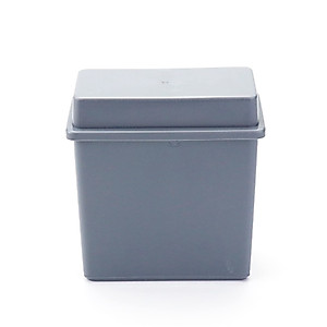 QWORK Microscope Slides Staining Jar and Rack, 10 Pack 24-Slots, Grey