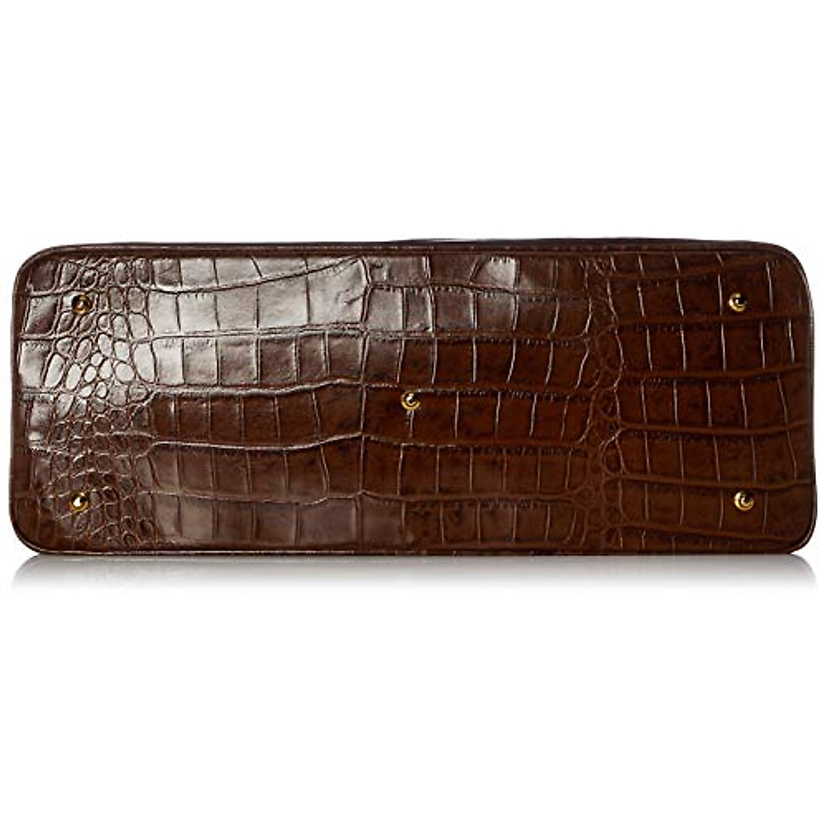 yamochi(ヤモチ) [Made in Japan Real cowhide bugatti shaped bag/Crocodile embossed (g-1615), Braun
