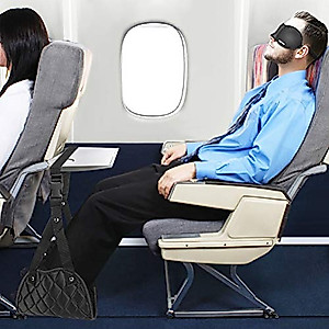 Airplane Footrest (Travel Comfortably) - Airplane Travel Accessories - Portable Travel Foot Hammock for Flight Bus Train Office Home - Reduce Swelling and Soreness by Angemay
