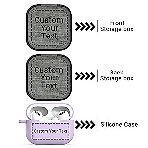 AIPNIS Custom Name/Text AirPods Pro Case, 5-Piece Set Personalized Gift Travel Carrying Case Earbuds Case Storage Bag Soft Silicone Cover - Design Your Own Airpods Pro Case