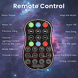 Galaxy Projector Star Projector, 4 in 1 Planet Projector Lights Night Lights Sound Activated for Kid Adult Bedroom with Music Speaker, Voice & Remote Control