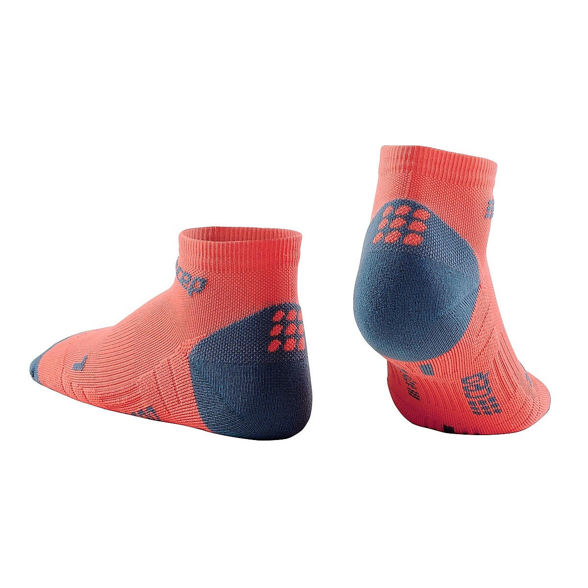 CEP Compression Socks - Low Cut Socks, 3.0, Coral/Grey, Men IV